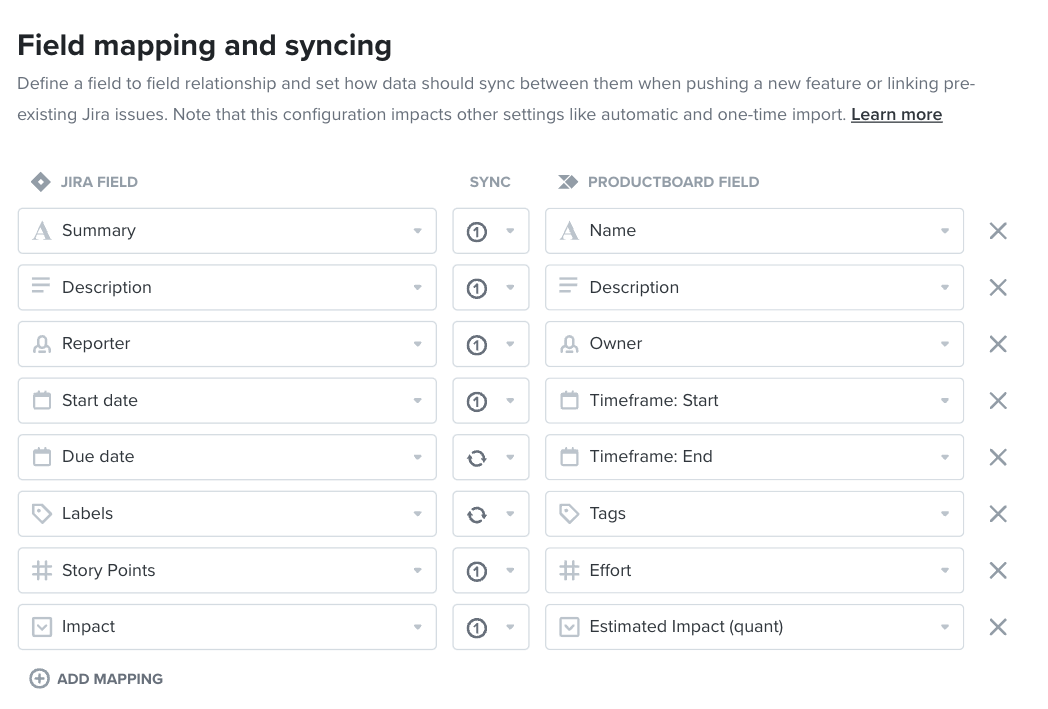 Mapping Fields Between Jira And Productboard Productboard Support