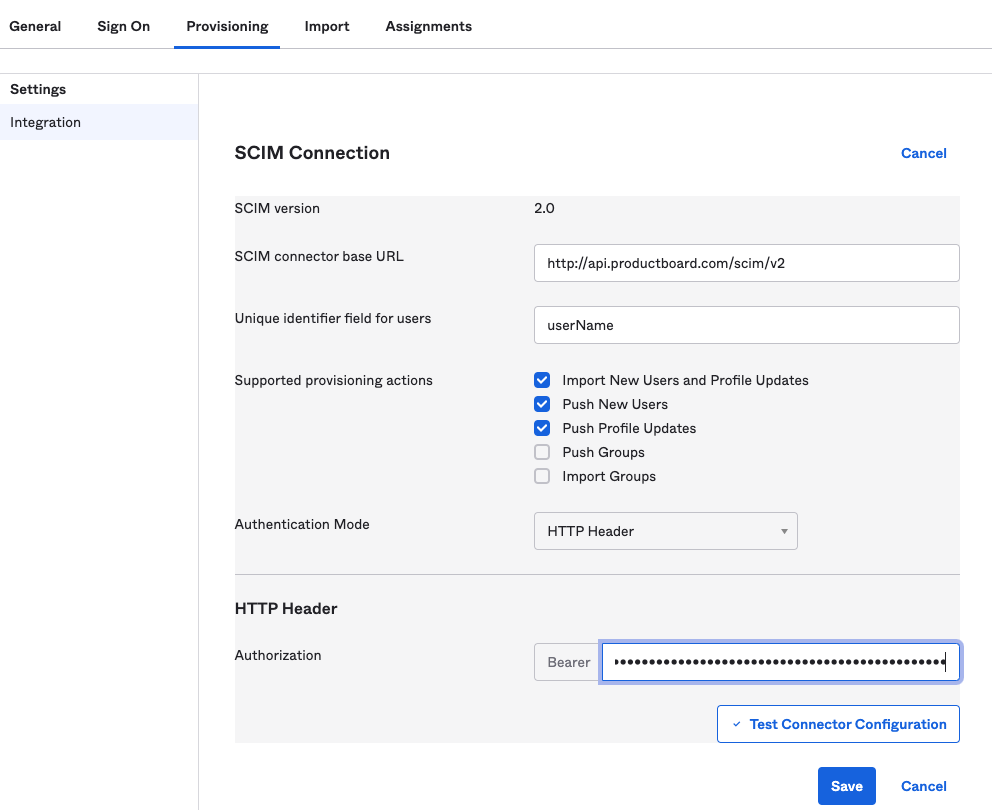 Setting up SCIM provisioning with OKTA – Productboard Support