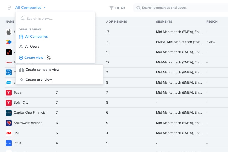 Using the Customers board to see related customer context ...