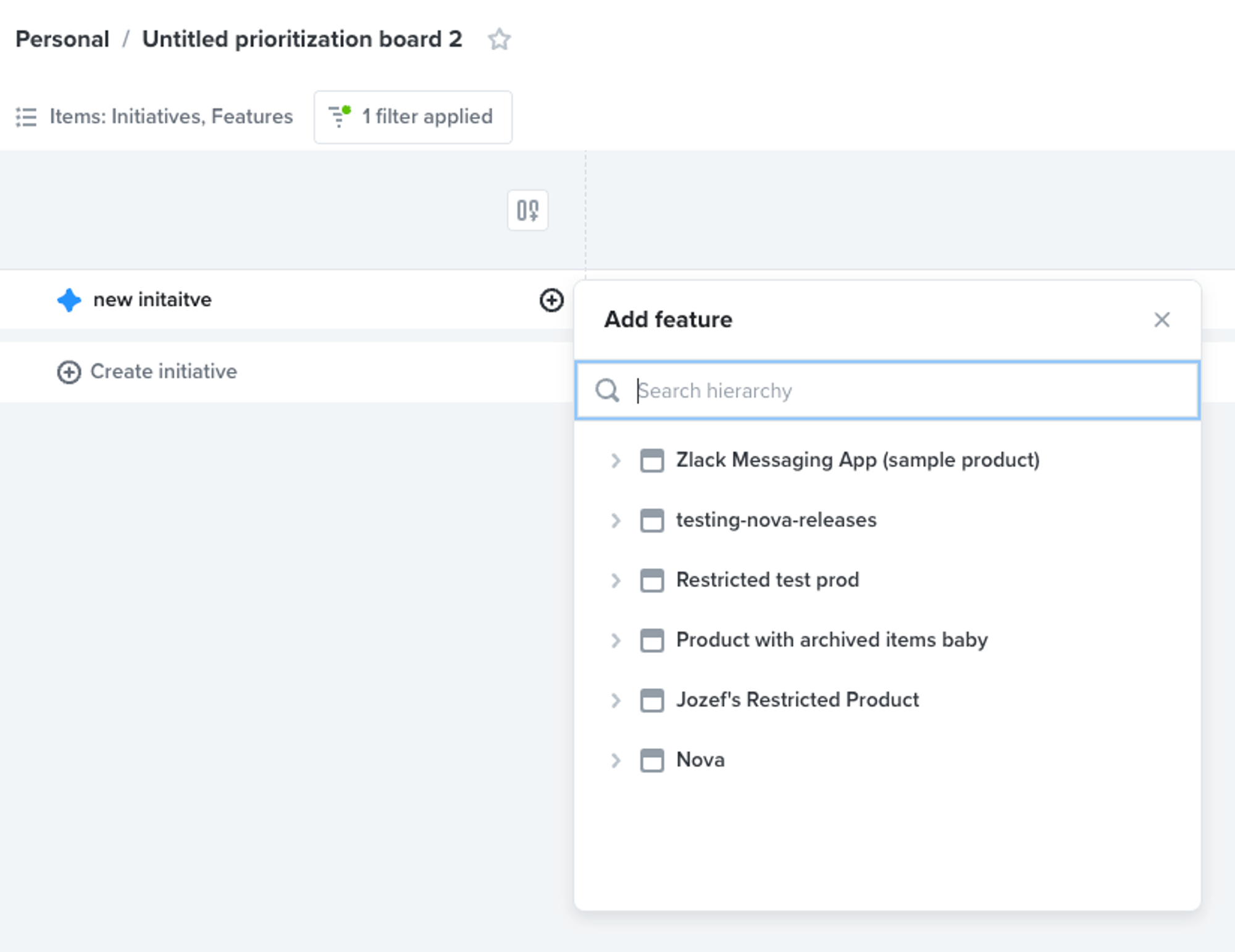 Grid boards: Planning and prioritization management – Productboard Support