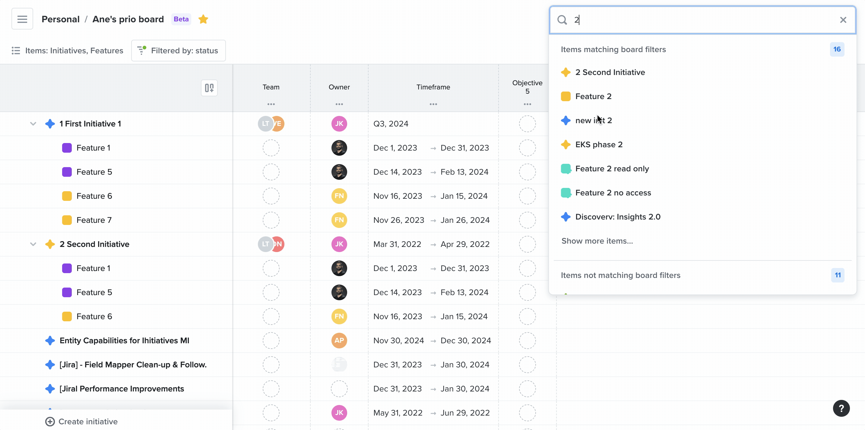 Grid boards: Planning and prioritization management – Productboard Support