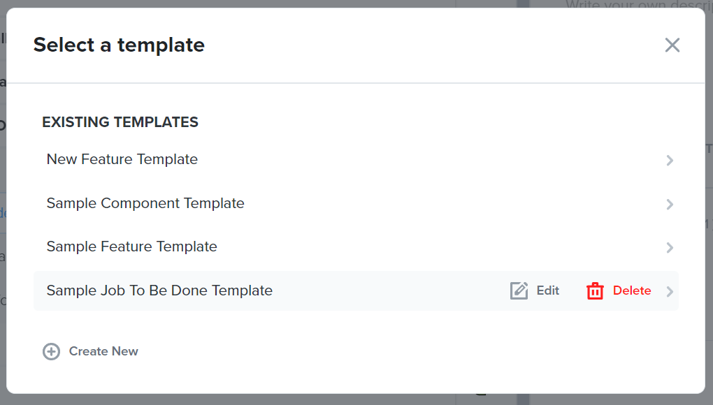 Create templates in description fields – Productboard Support