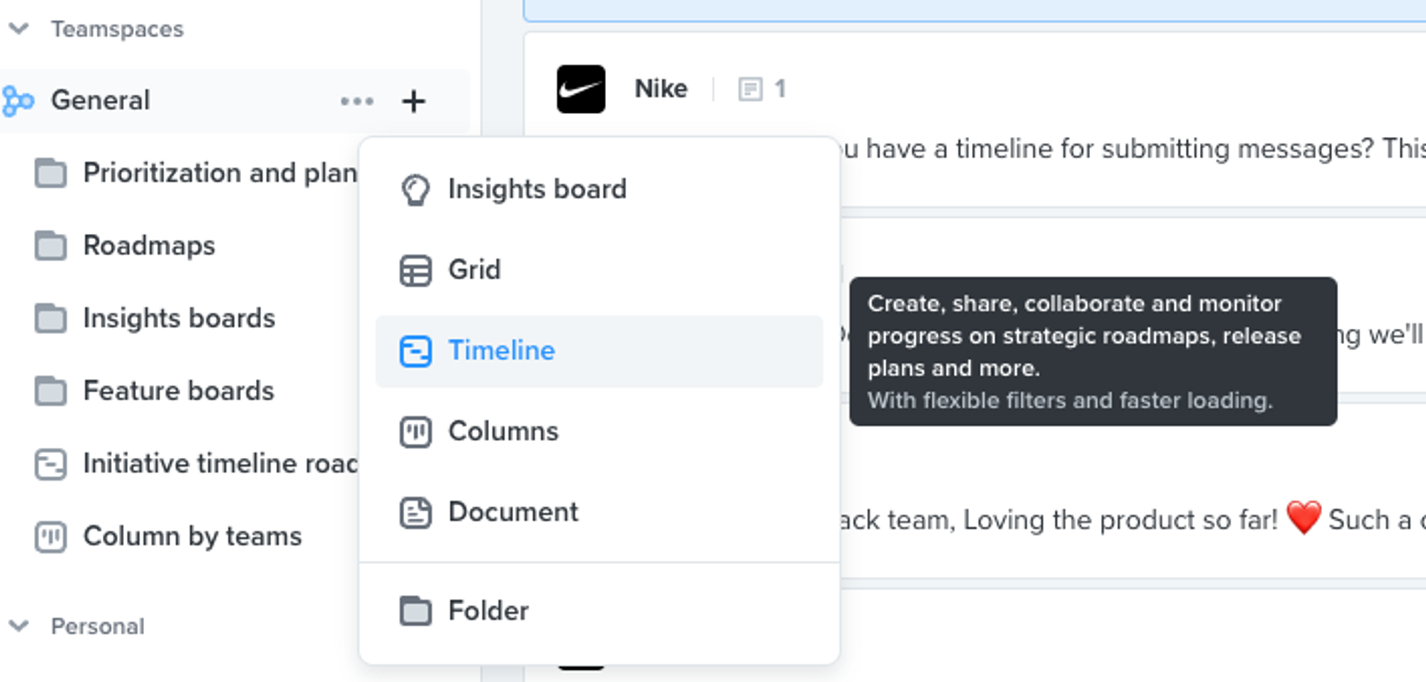 Timeline boards: Flexible time-based roadmaps – Productboard Support