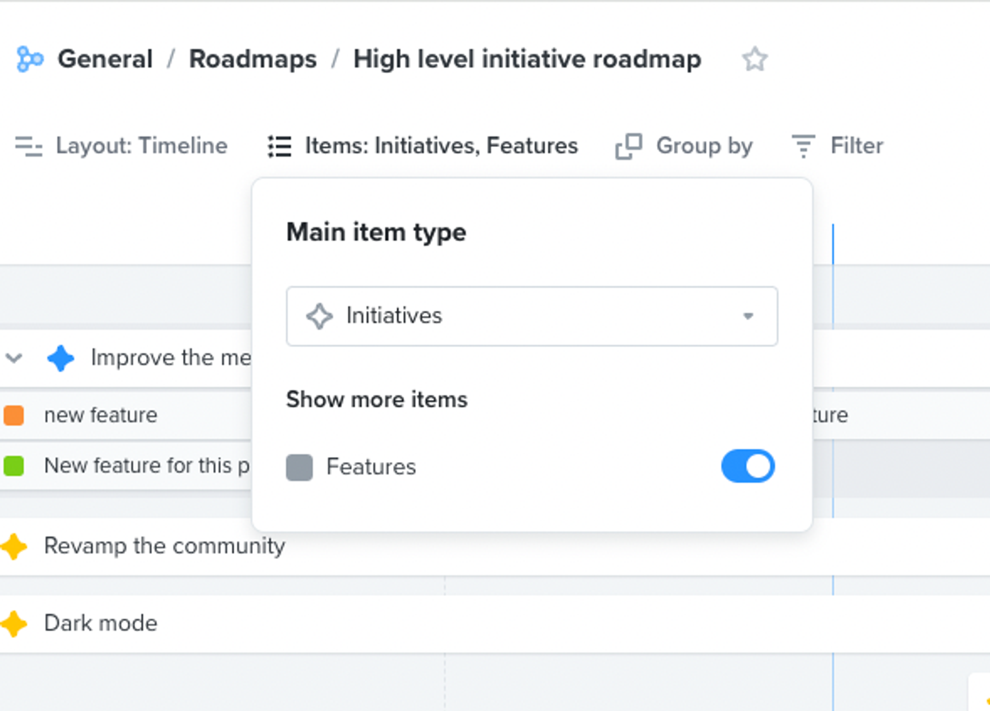 Timeline boards: Flexible time-based roadmaps – Productboard Support