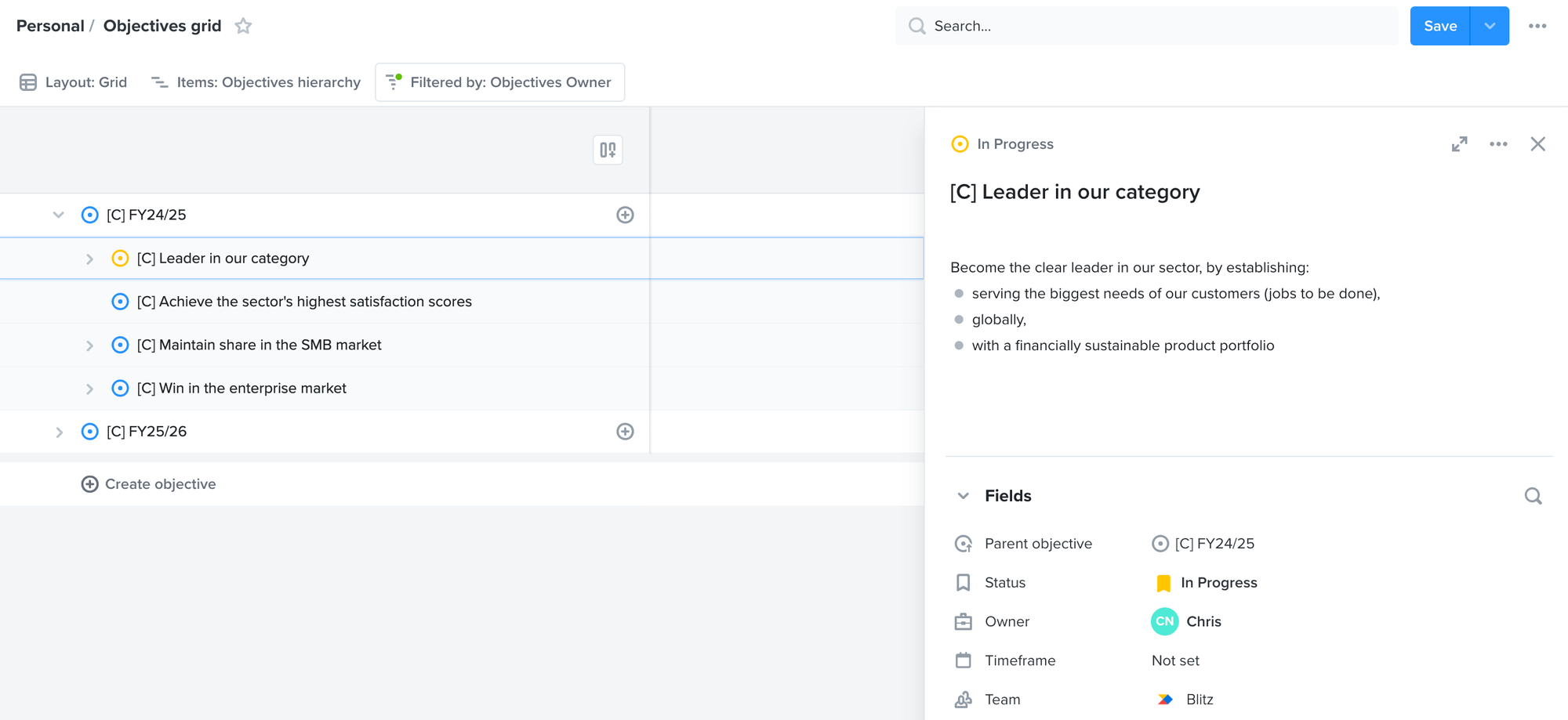 Organize your objectives into their own hierarchy – Productboard Support Organize your objectives into their own hierarchy – Productboard Support
