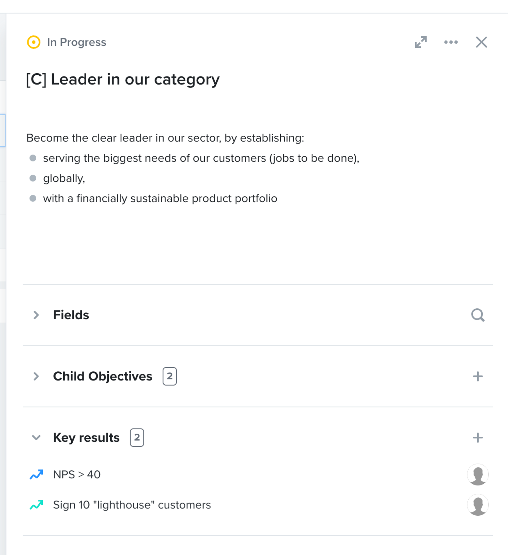 Organize your objectives into their own hierarchy – Productboard Support Organize your objectives into their own hierarchy – Productboard Support