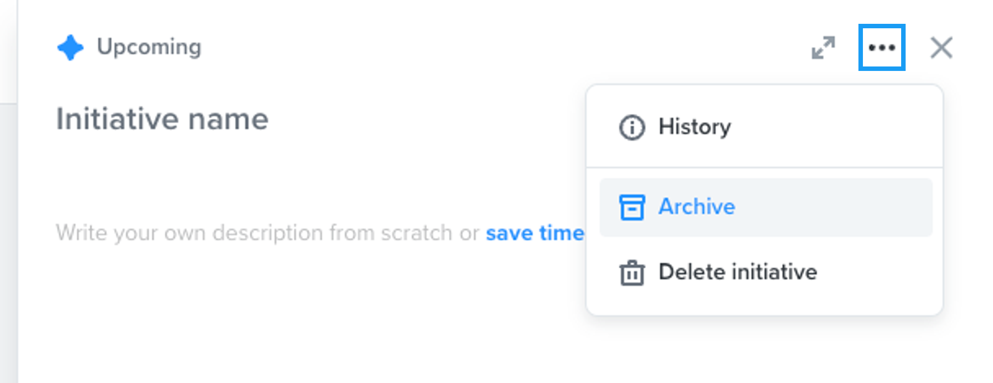 Initiative management in Productboard – Productboard Support