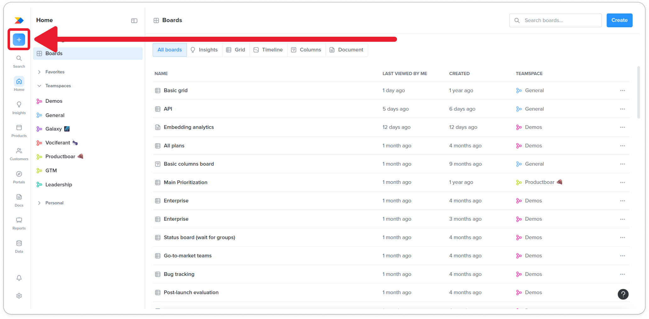Create new items quickly – Productboard Support