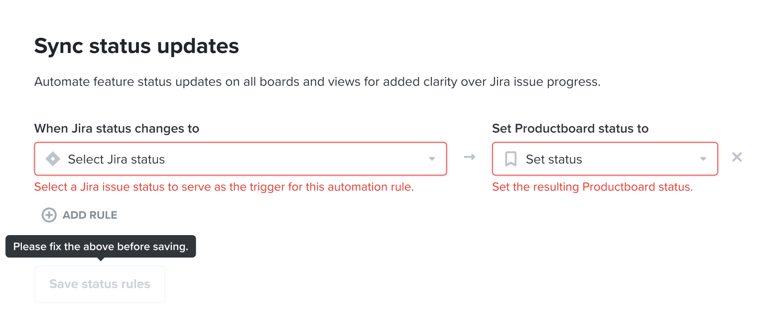 Automatically update a Productboard feature status based on a Jira issue status – Productboard ...