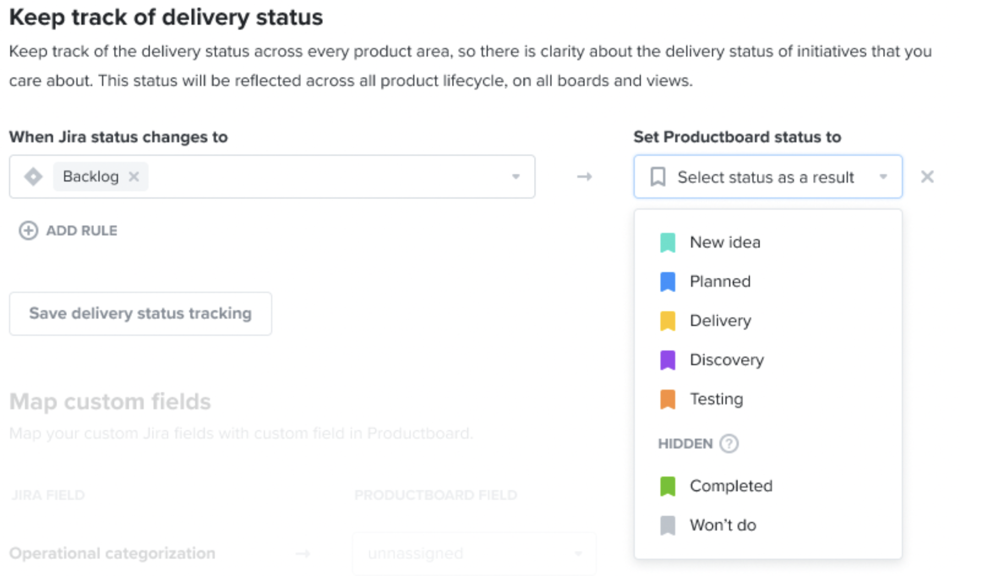 Automatically update a Productboard feature status based on a Jira ...